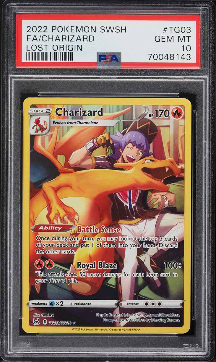 2022 Pokemon Sword and Shield Lost Origin FA Charizard #TG03 PSA 10 GEM ...