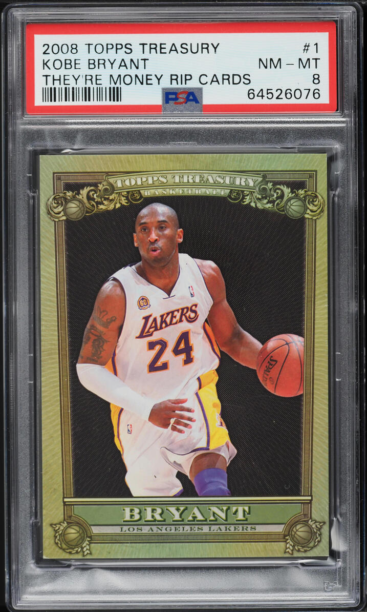 2008 Topps Treasury They're Money Rip Cards Kobe Bryant /42 #1 PSA 8 NM ...