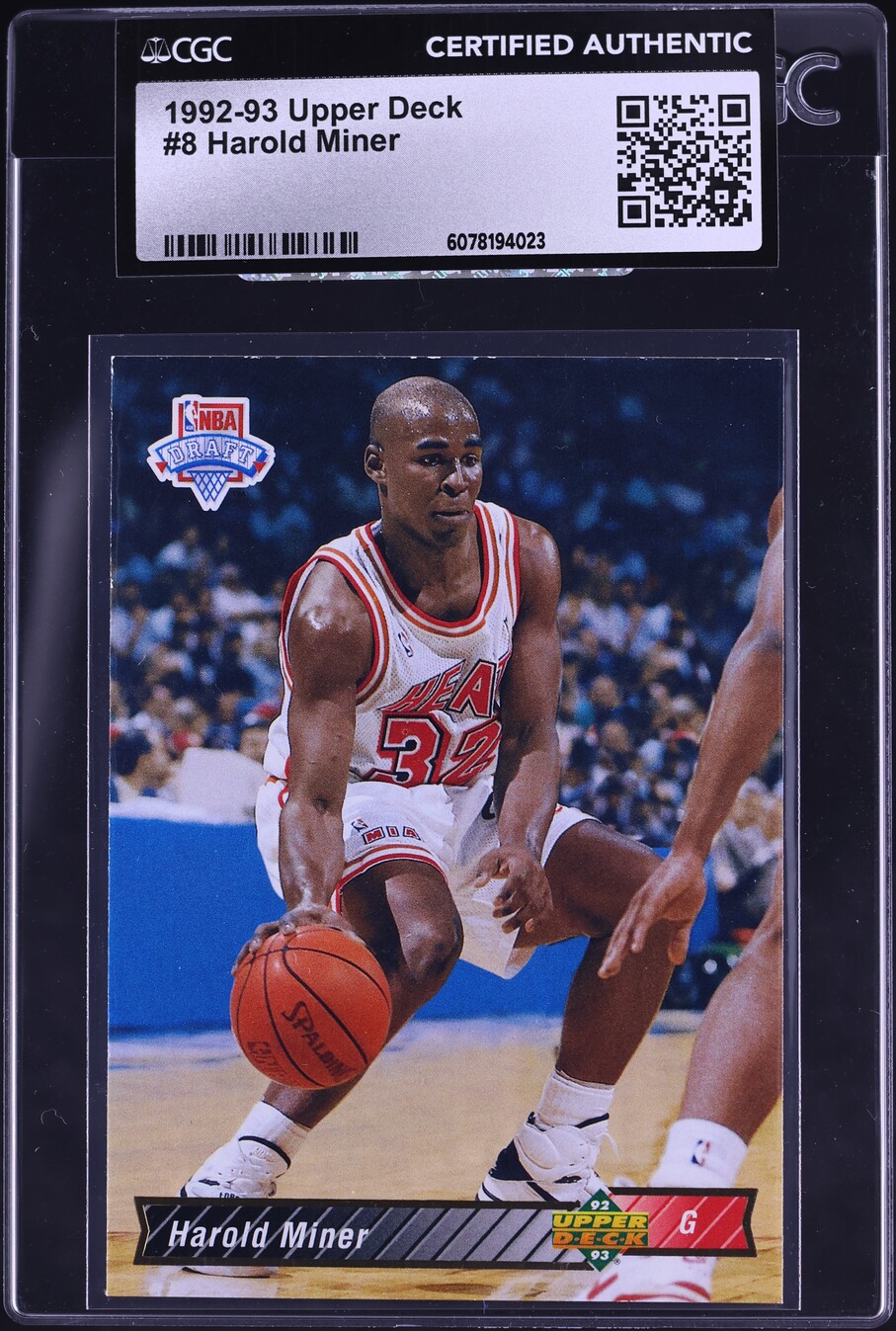 1992 Upper Deck Basketball Harold Miner ROOKIE #8 CGC AUTH on Fanatics ...