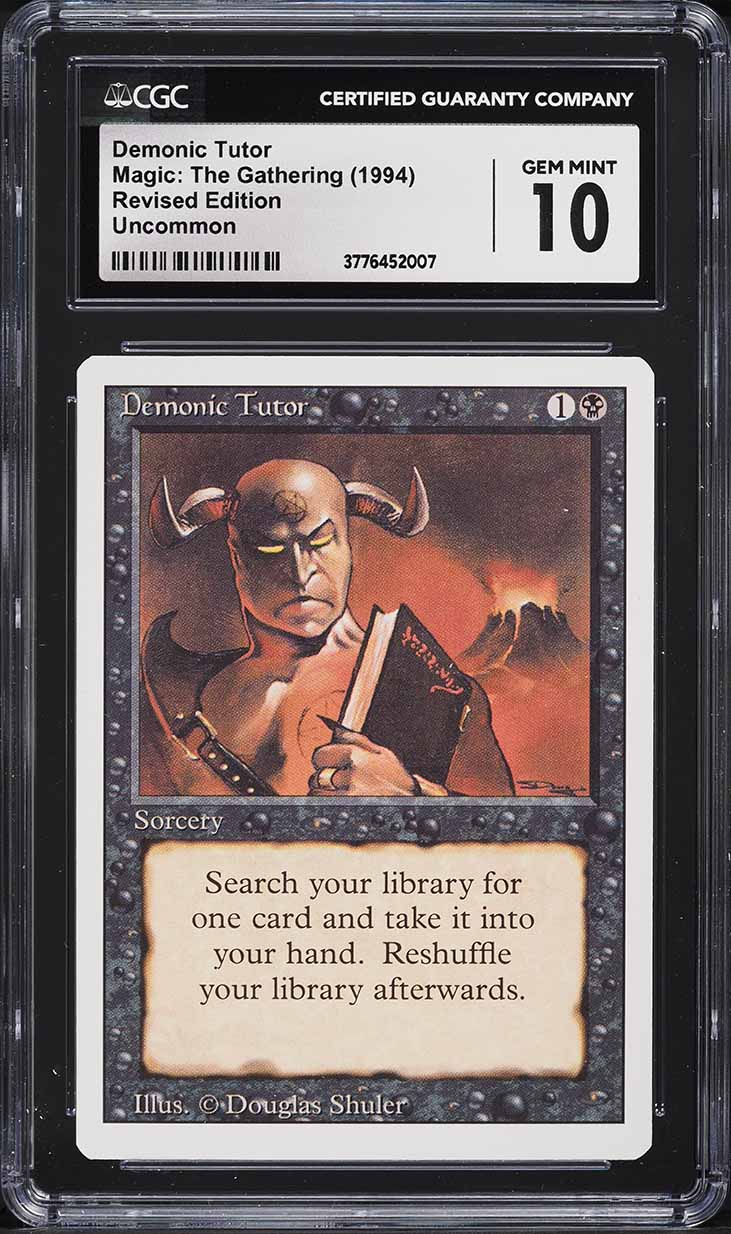1994 Magic The Gathering MTG Revised Edition Demonic Tutor CGC 10 GEM MINT on Fanatics Collect