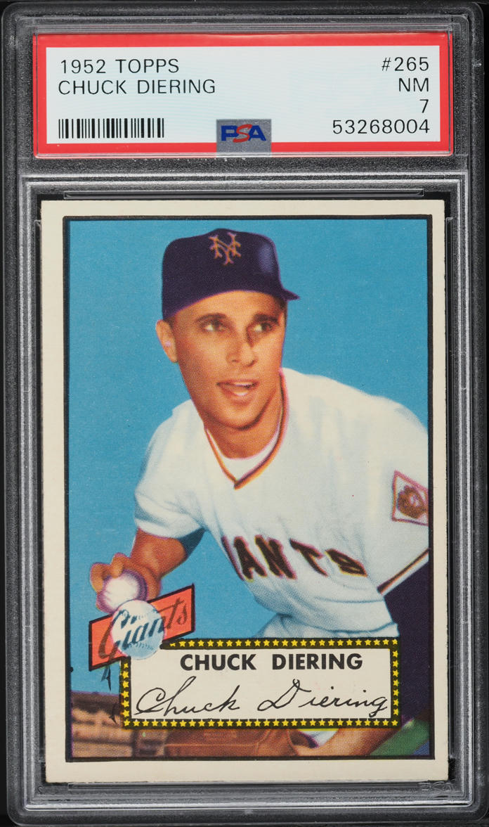 1952 Topps Chuck Diering #265 PSA 7 NRMT on Fanatics Collect