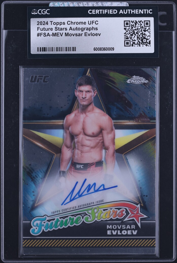 2024 Topps Chrome UFC Future Stars Movsar Evloev AUTO #FSA-MEV CGC AUTH ...