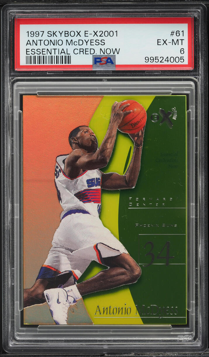 1997 Skybox E-X2001 Essential Credentials Now Antonio McDyess /61 #61 PSA 6 EXMT on Fanatics Collect
