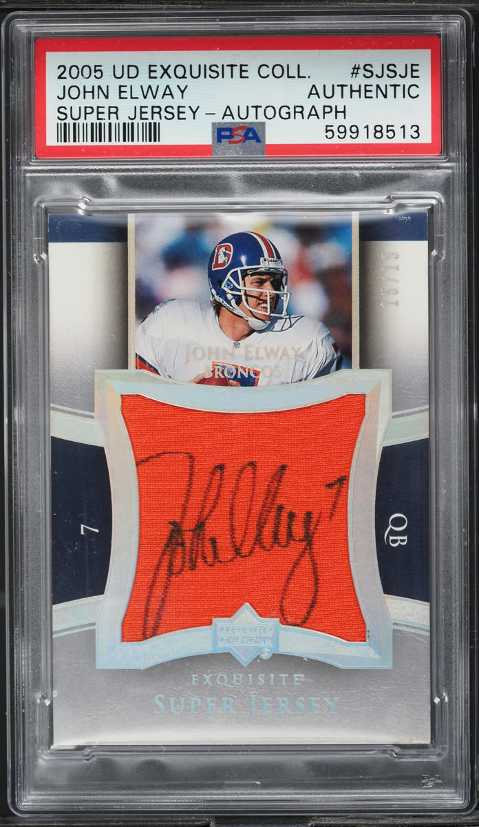 2005 Exquisite Collection Super Jersey John Elway PATCH AUTO /15 #SJSJE ...