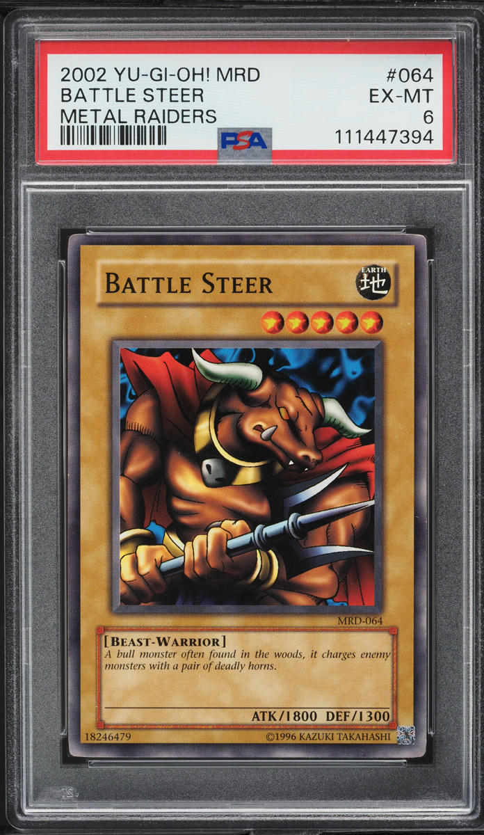 2002 Yu-Gi-Oh! Metal Raiders Battle Steer #MRD-064 PSA 6 EXMT on Fanatics Collect