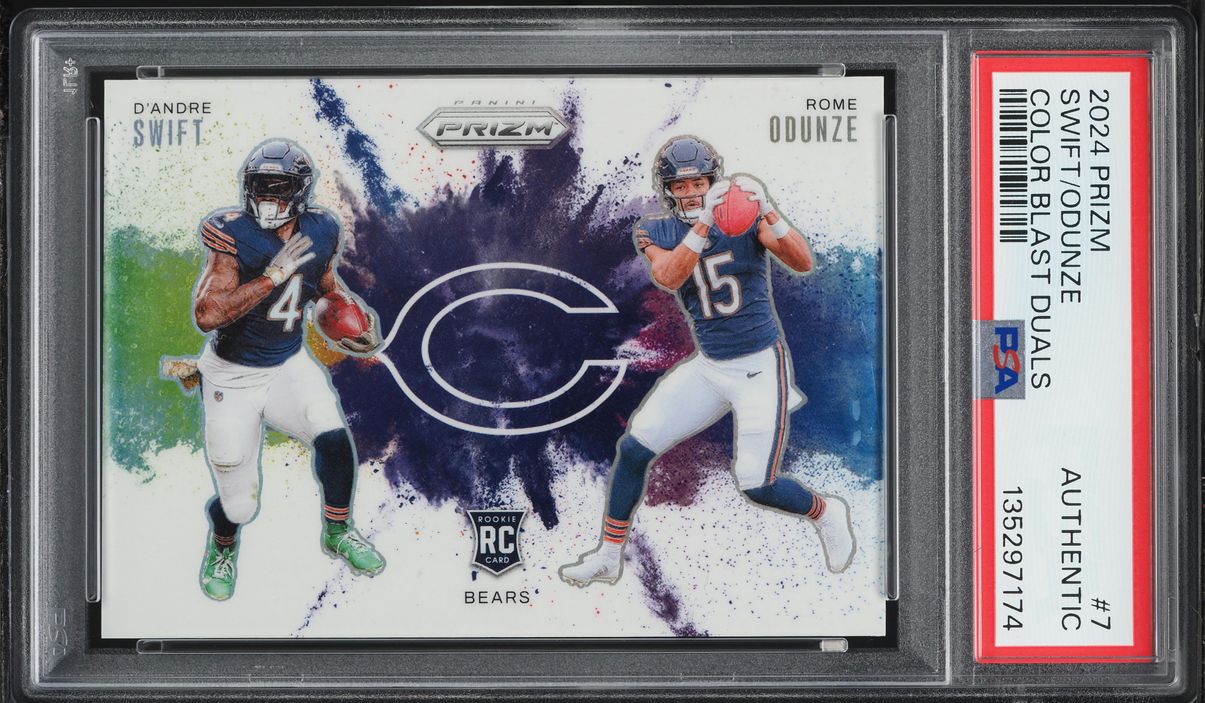 2024 Panini Prizm Color Blast Duals D'Andre Swift Rome Odunze ROOKIE #7 ...
