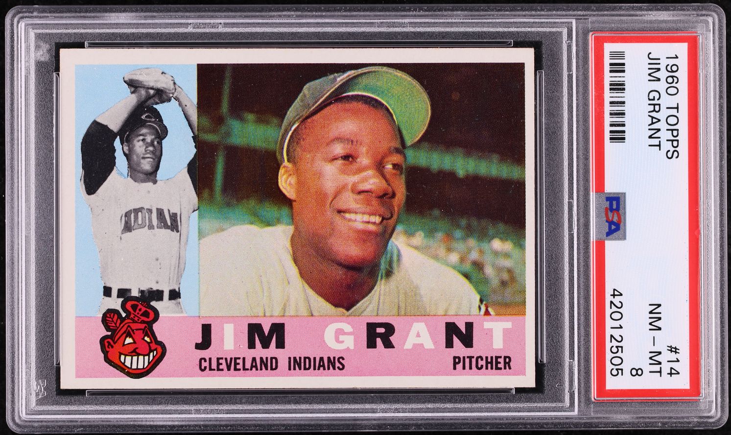 1960 Topps Jim Grant #14 PSA 8 NM-MT on Fanatics Collect