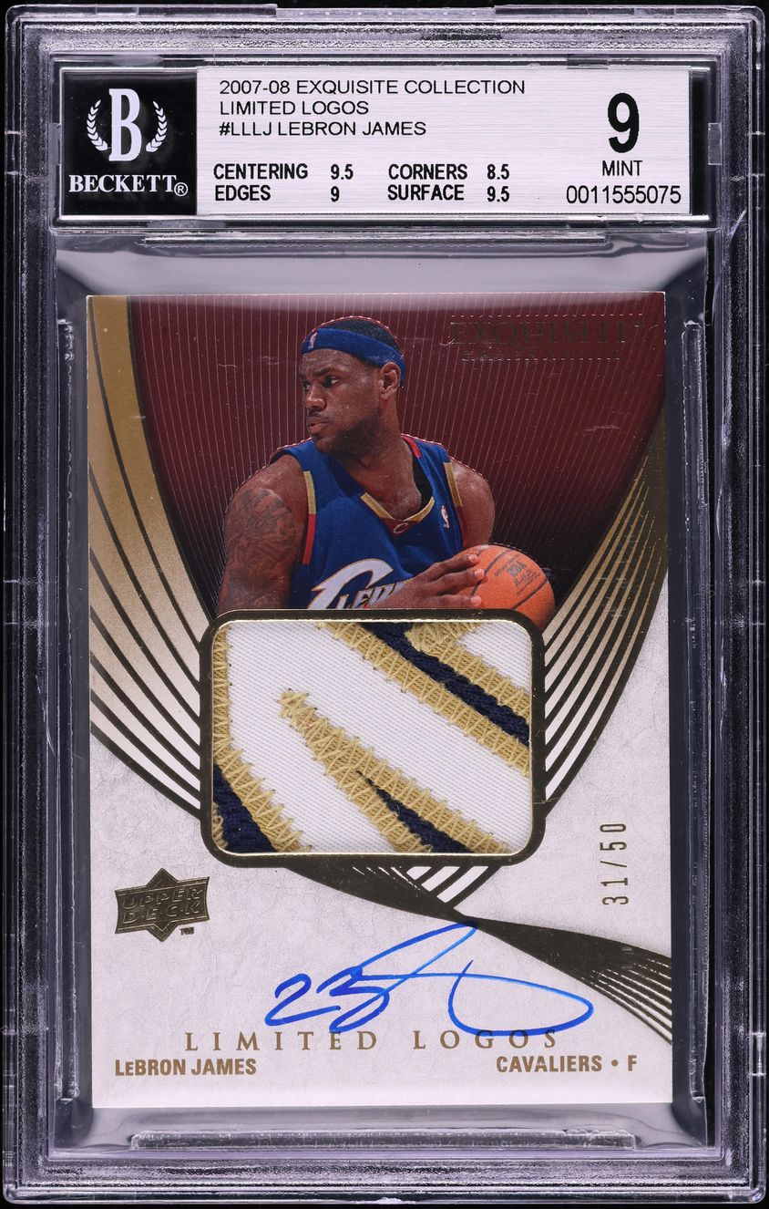 2007 Exquisite Collection Limited Logos LeBron James PATCH AUTO /50 #LL ...