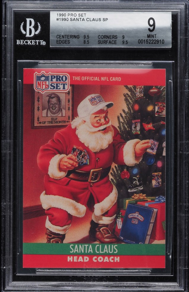 1990 Pro Set Football Santa Claus SP #1990 BGS 9 MINT on Fanatics Collect
