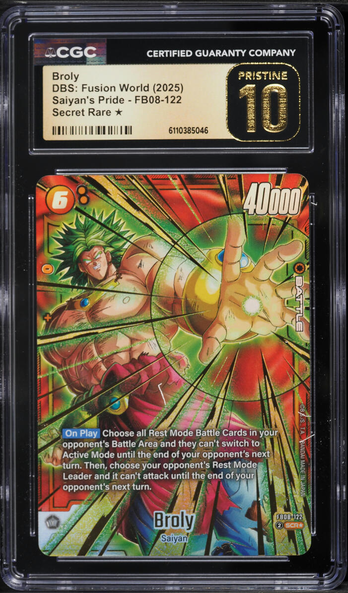 2025 Dragon Ball Super Fusion World Saiyan's Pride SCR Broly #FB08-122 ...