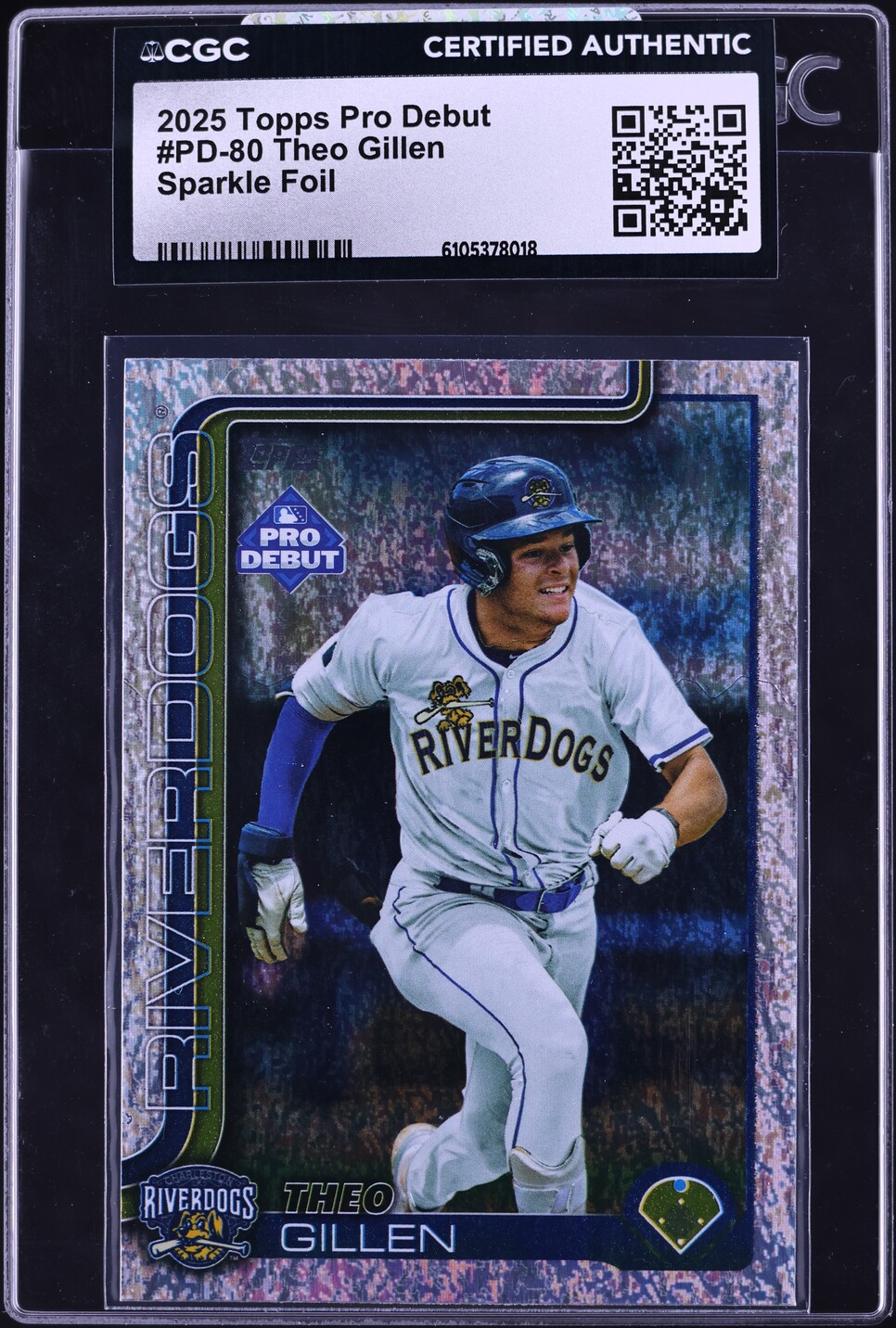 2025 Topps Pro Debut Sparkle Foil Theo Gillen PROSPECT /175 #PD-80 CGC ...