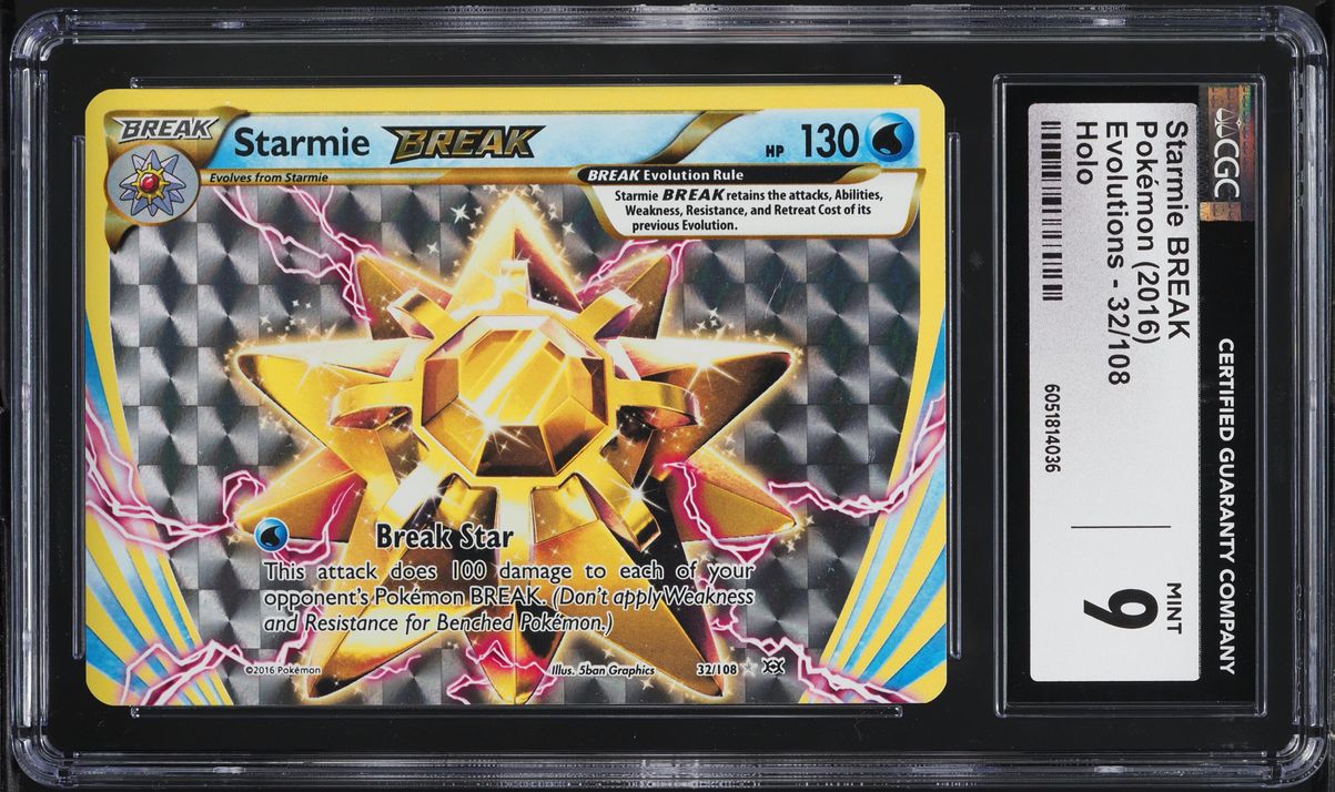 2016 Pokemon XY Evolutions Holo Starmie BREAK #32 CGC 9 MINT on ...