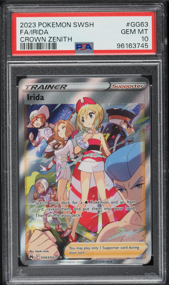 2023 Pokemon Sword & Shield Crown Zenith Full Art Irida #GG63 PSA 10 GEM MINT on Fanatics Collect