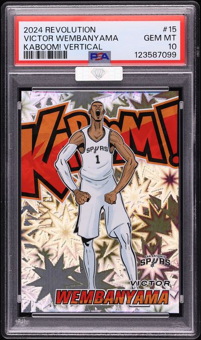 2024 Panini Revolution Kaboom! Vertical Victor Wembanyama #15 MBA PSA ...
