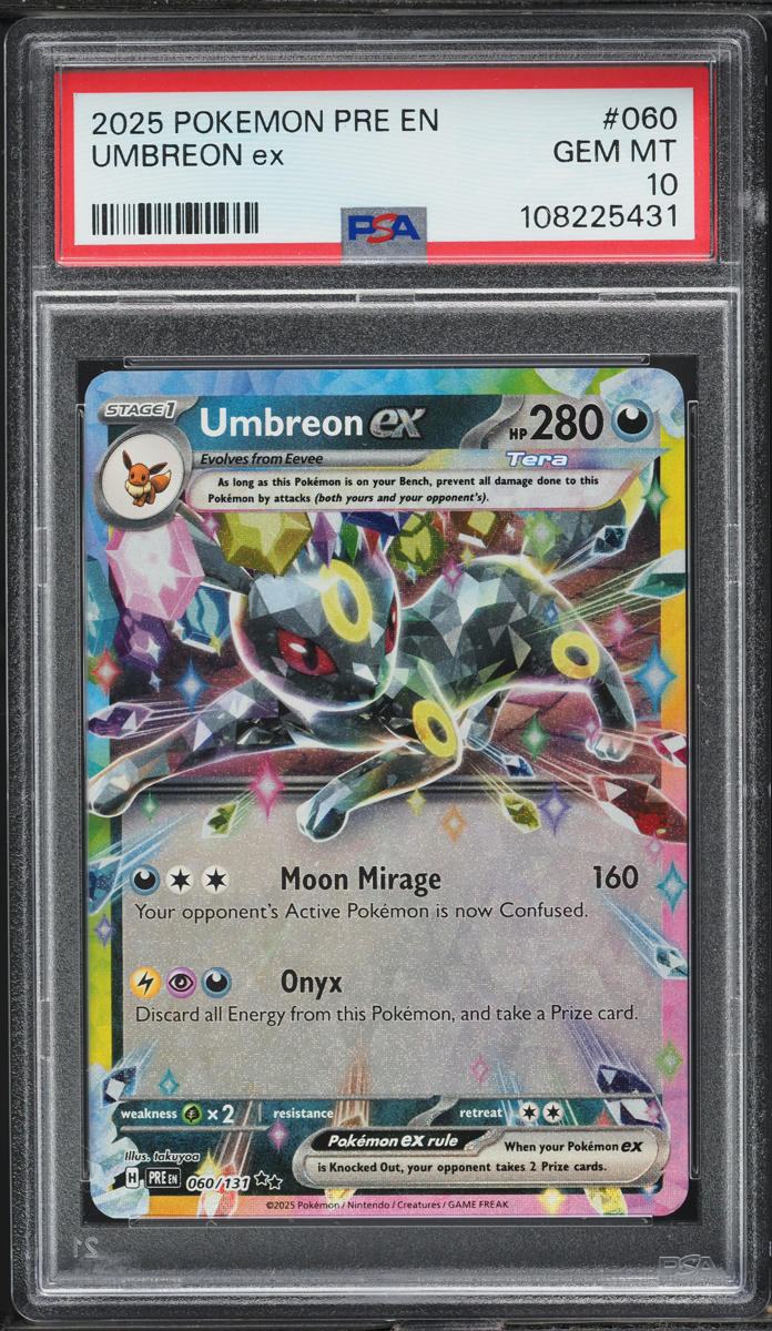 2025 Pokemon SV Prismatic Evolutions Umbreon ex #60 PSA 10 GEM MINT on ...