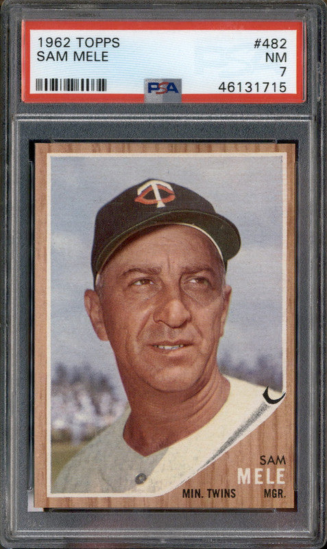 1962 Topps #482 Sam Mele PSA 7 on Fanatics Collect