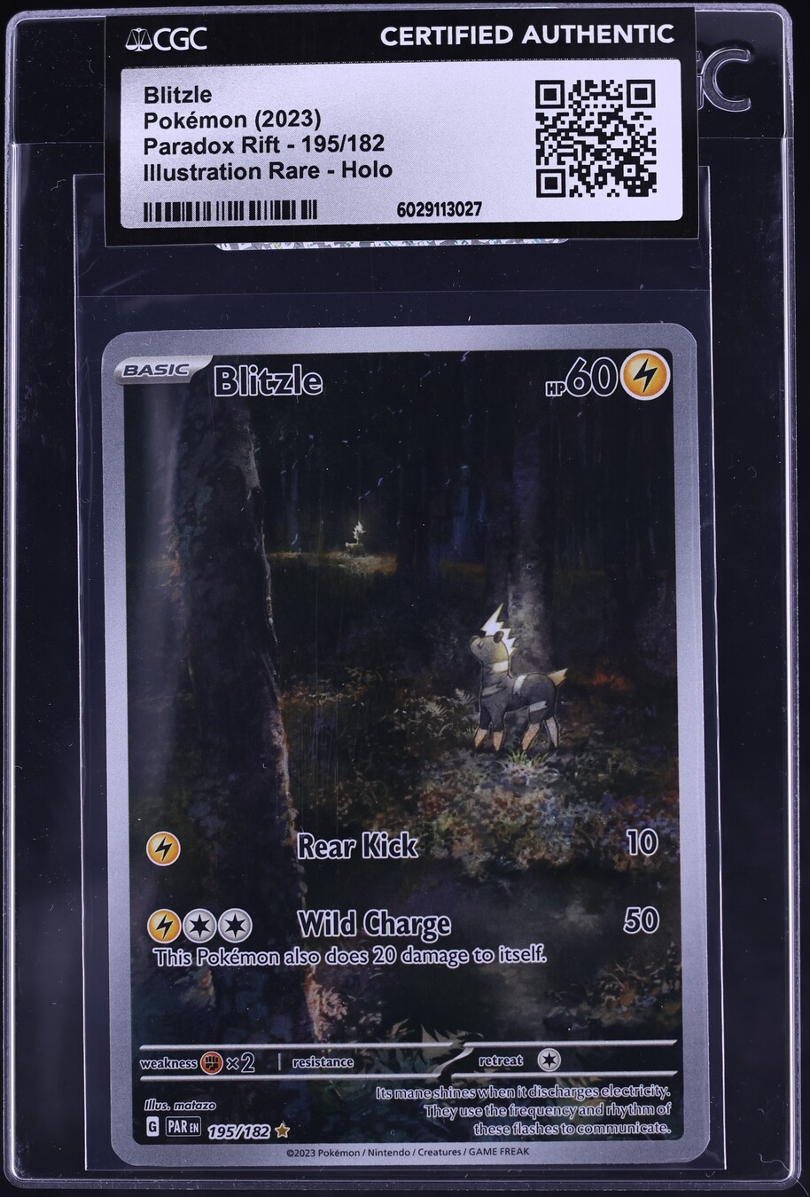 2023 Pokemon Scarlet & Violet Paradox Rift Illustration Blitzle #195 ...