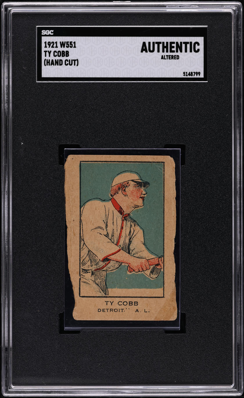 1921 W551 Strip Card Ty Cobb SGC ALTERED AUTH on Fanatics Collect