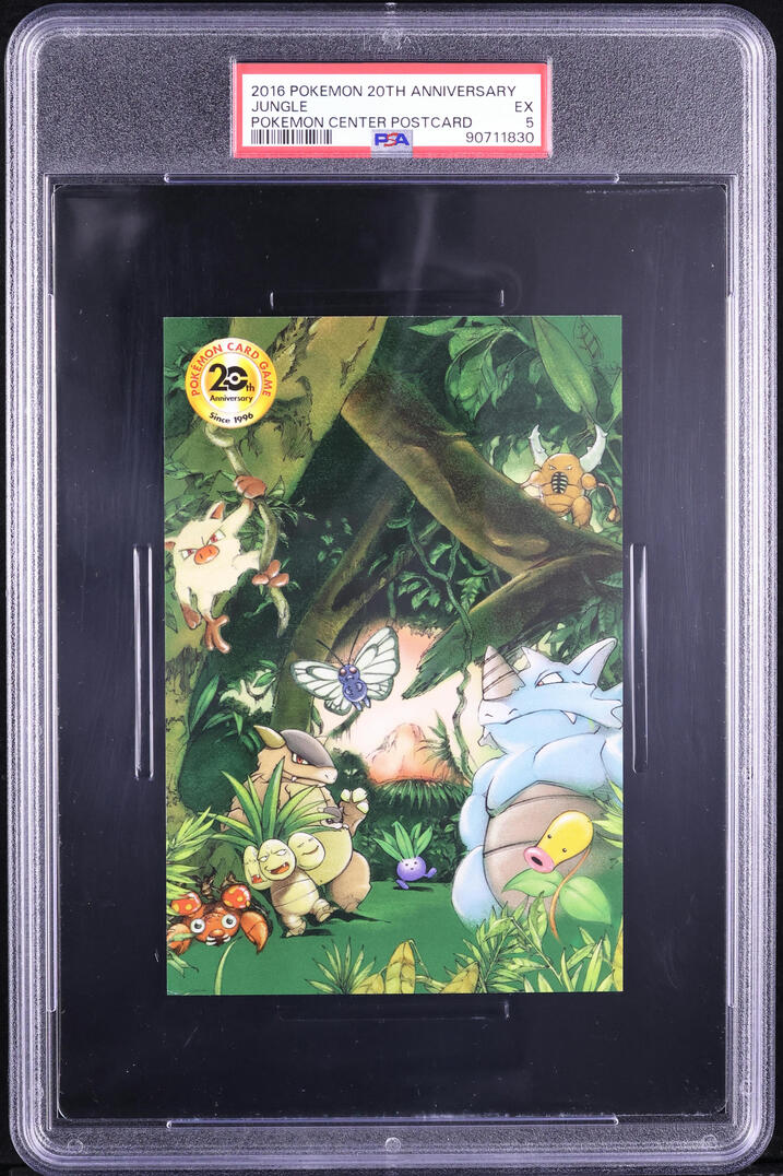 2016 Pokemon 20th Anniversary Pokemon Center Postcard Jungle PSA 5 EX ...
