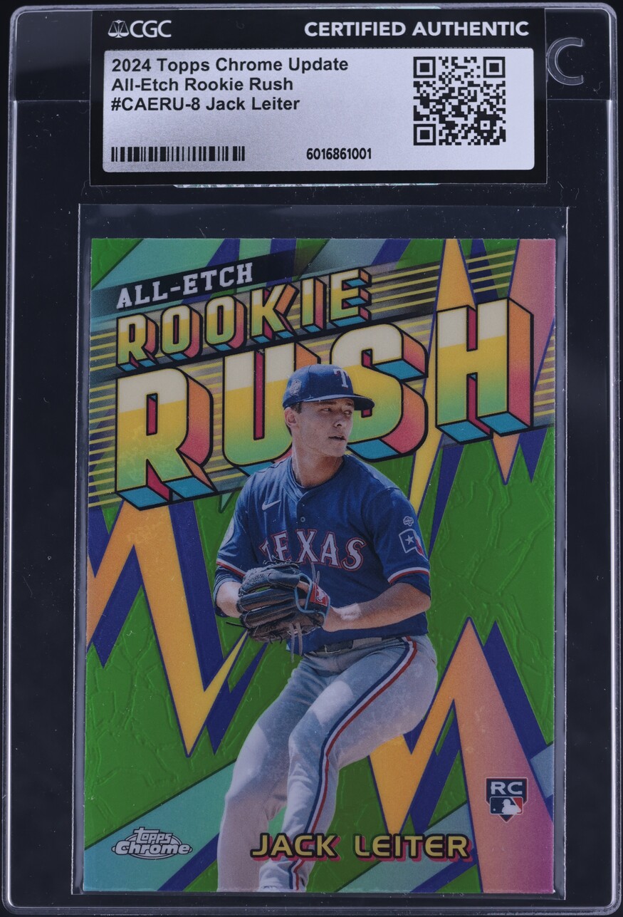 2024 Topps Chrome Update All-Etch Rush Jack Leiter ROOKIE #CAERU-8 CGC ...