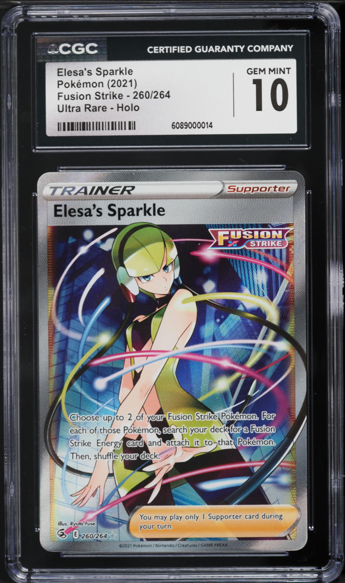 2021 Pokemon Sword & Shield Fusion Strike Full Art Elesa's Sparkle #260 ...