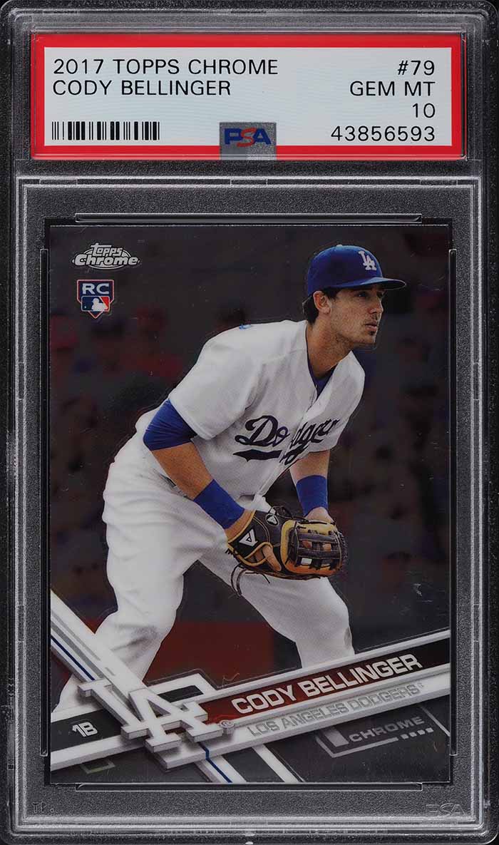 2017 Topps Chrome Cody Bellinger ROOKIE RC #79 PSA 10 GEM MINT on ...