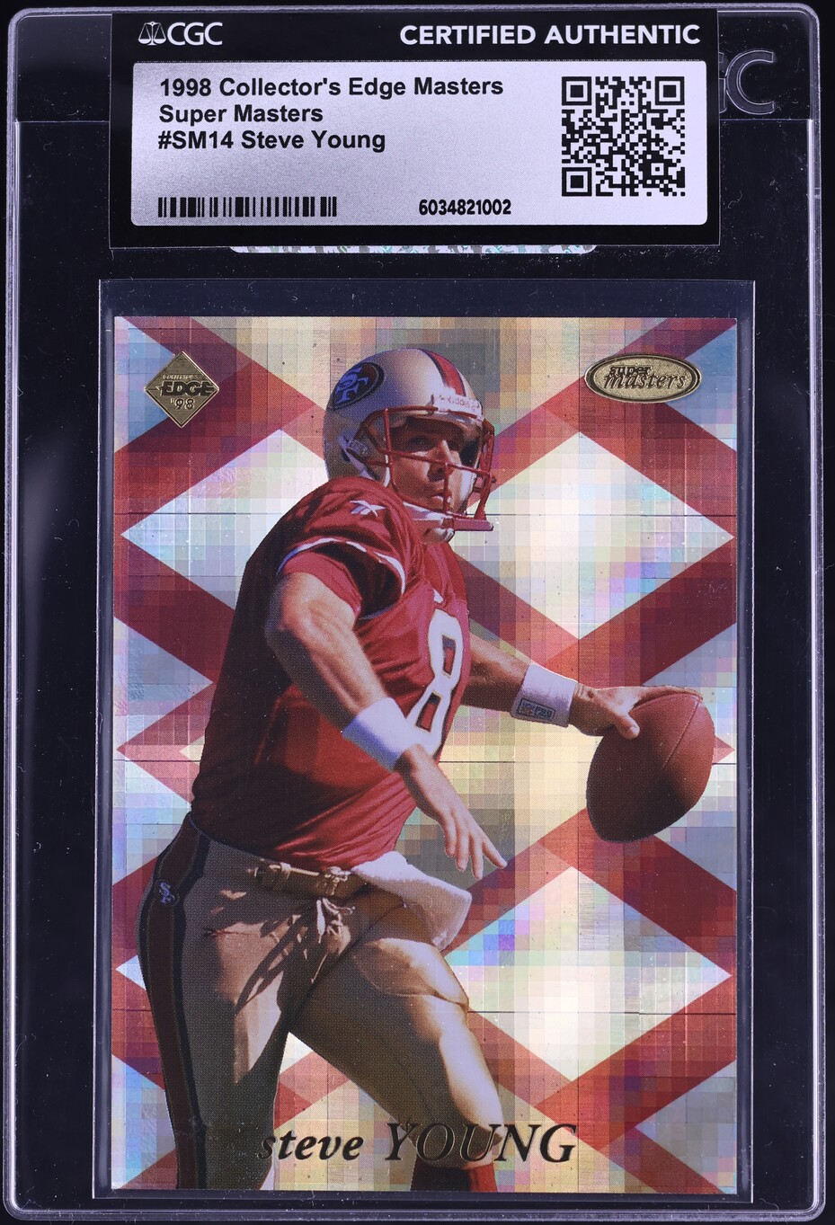 1998 Collector's Edge Masters Super Masters Steve Young /2000 #SM14 CGC ...