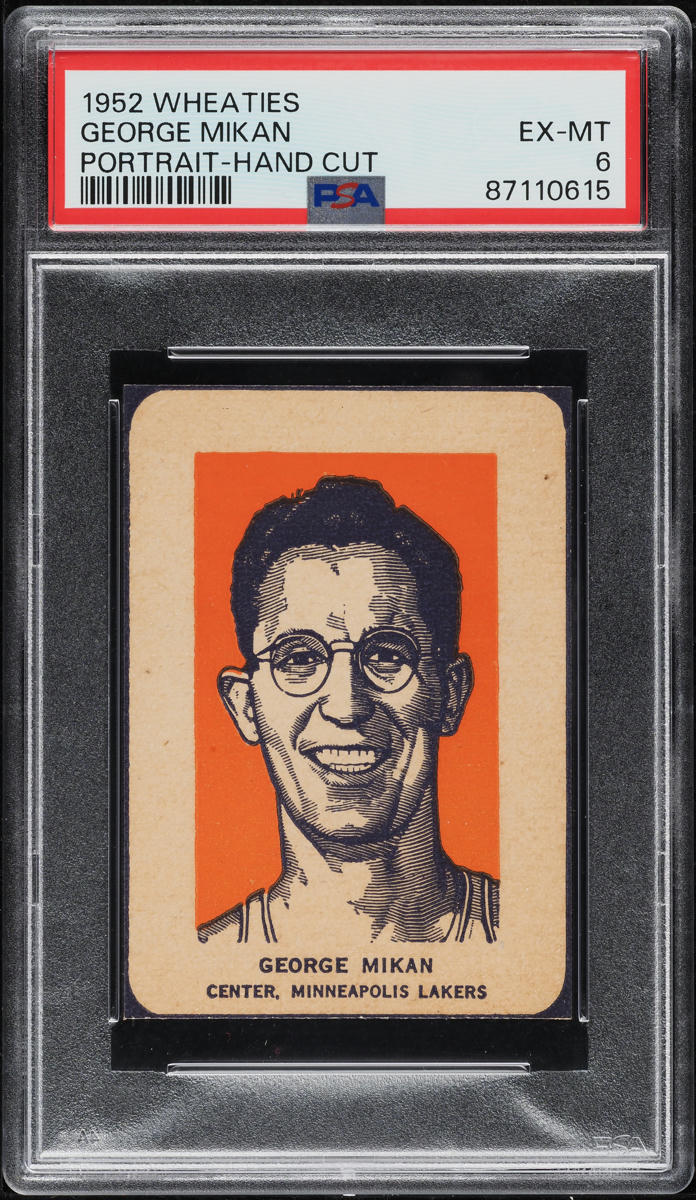 1952 Wheaties George Mikan PORTRAIT PSA 6 EXMT on Fanatics Collect