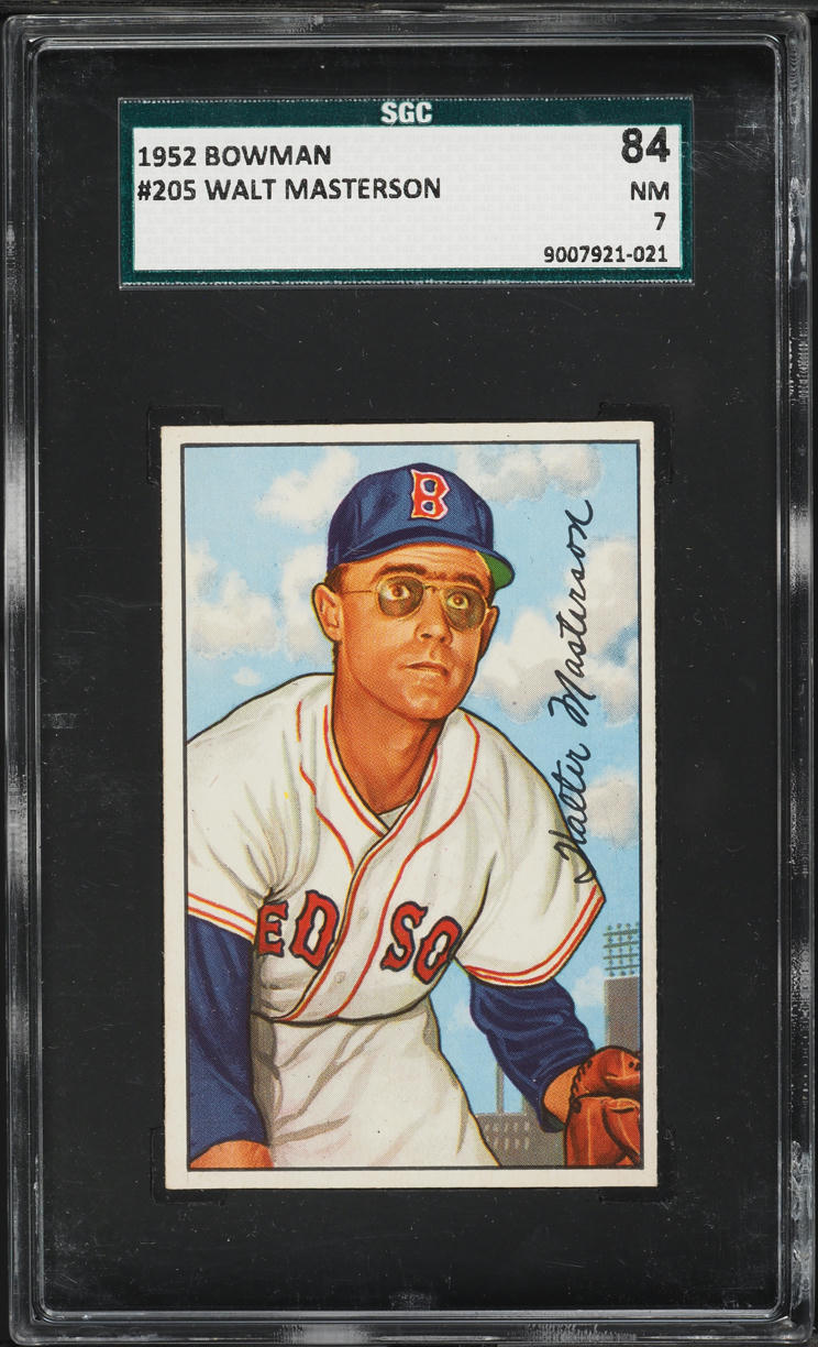 1952 Bowman Walt Masterson #205 SGC 7 NRMT on Fanatics Collect