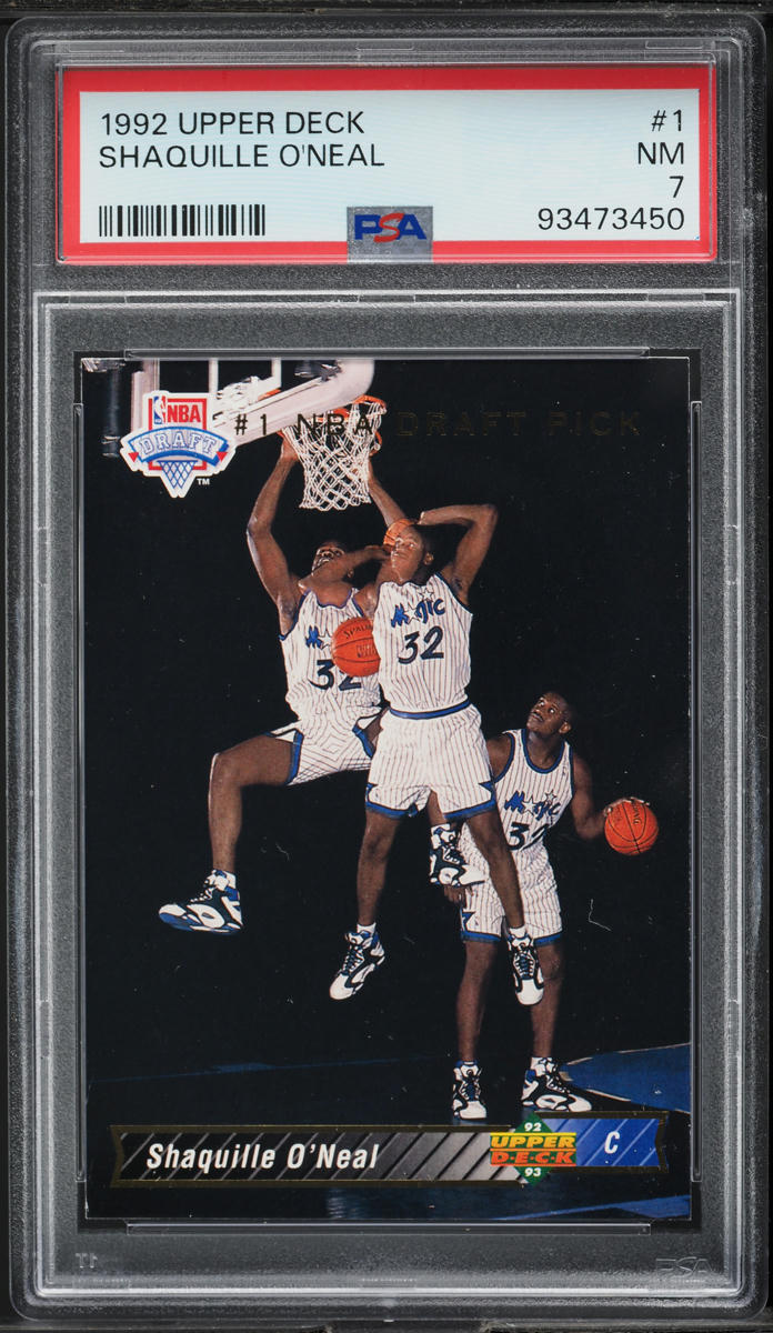 1992 Upper Deck Basketball Shaquille O'Neal ROOKIE #1 PSA 9 MINT on ...