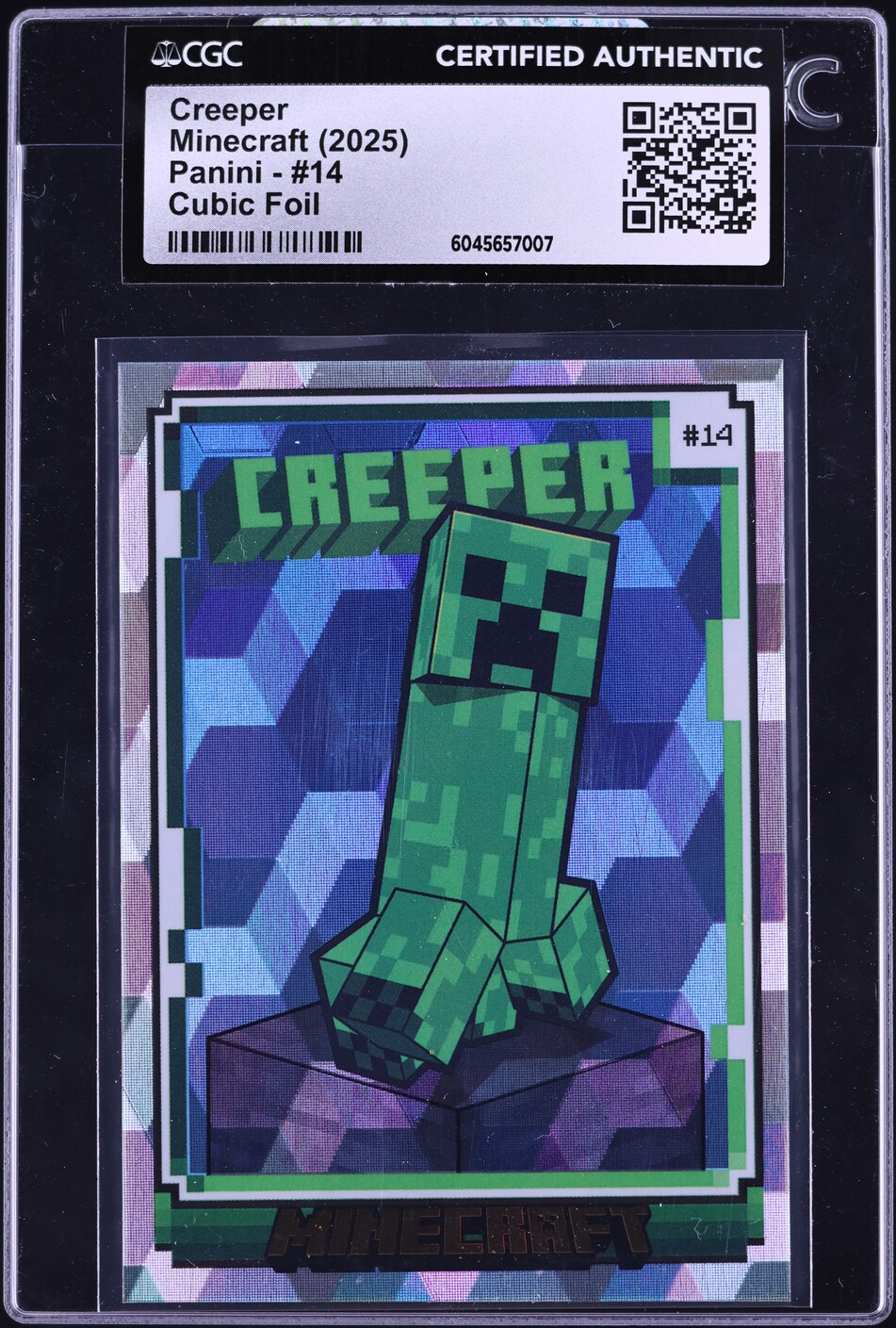 2025 Panini Minecraft Cubic Foil Creeper #14 CGC AUTH on Fanatics Collect