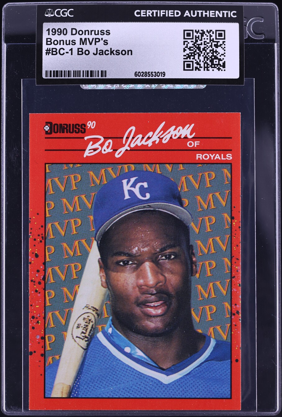 1990 Donruss Bonus MVP's Bo Jackson #BC-1 CGC AUTH on Fanatics Collect