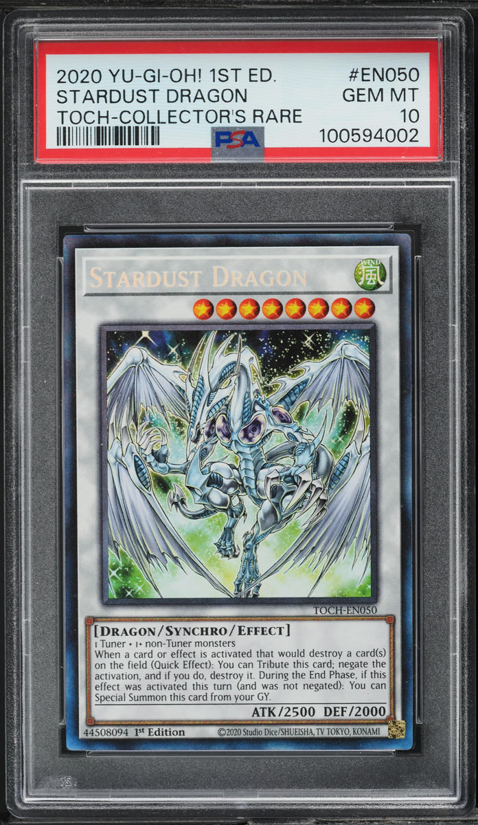 2020 Yu-Gi-Oh! Toon Chaos 1st Edition Stardust Dragon #TOCH-EN050 PSA 10 GEM on Fanatics Collect