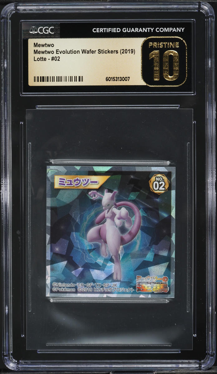 2019 Pokemon Japanese Lotte Evolution Wafer Stickers Mewtwo #02 CGC 10 ...