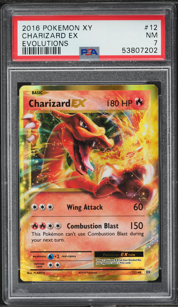 2016 Pokemon XY Evolutions Charizard EX #12 PSA 7 NRMT on Fanatics Collect
