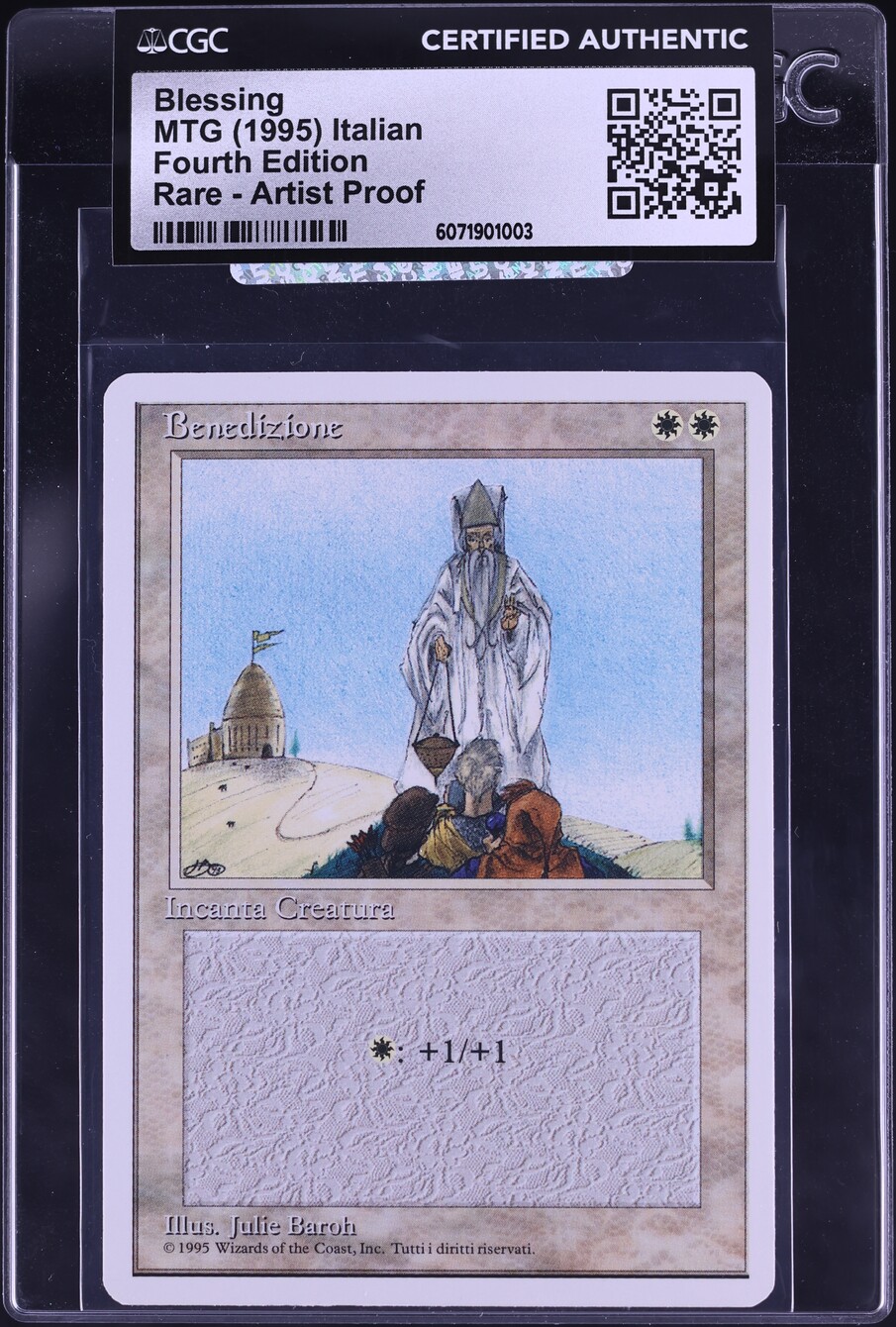 1995 Magic The Gathering MTG Fourth Edition Artist Proof Blessing CGC ...