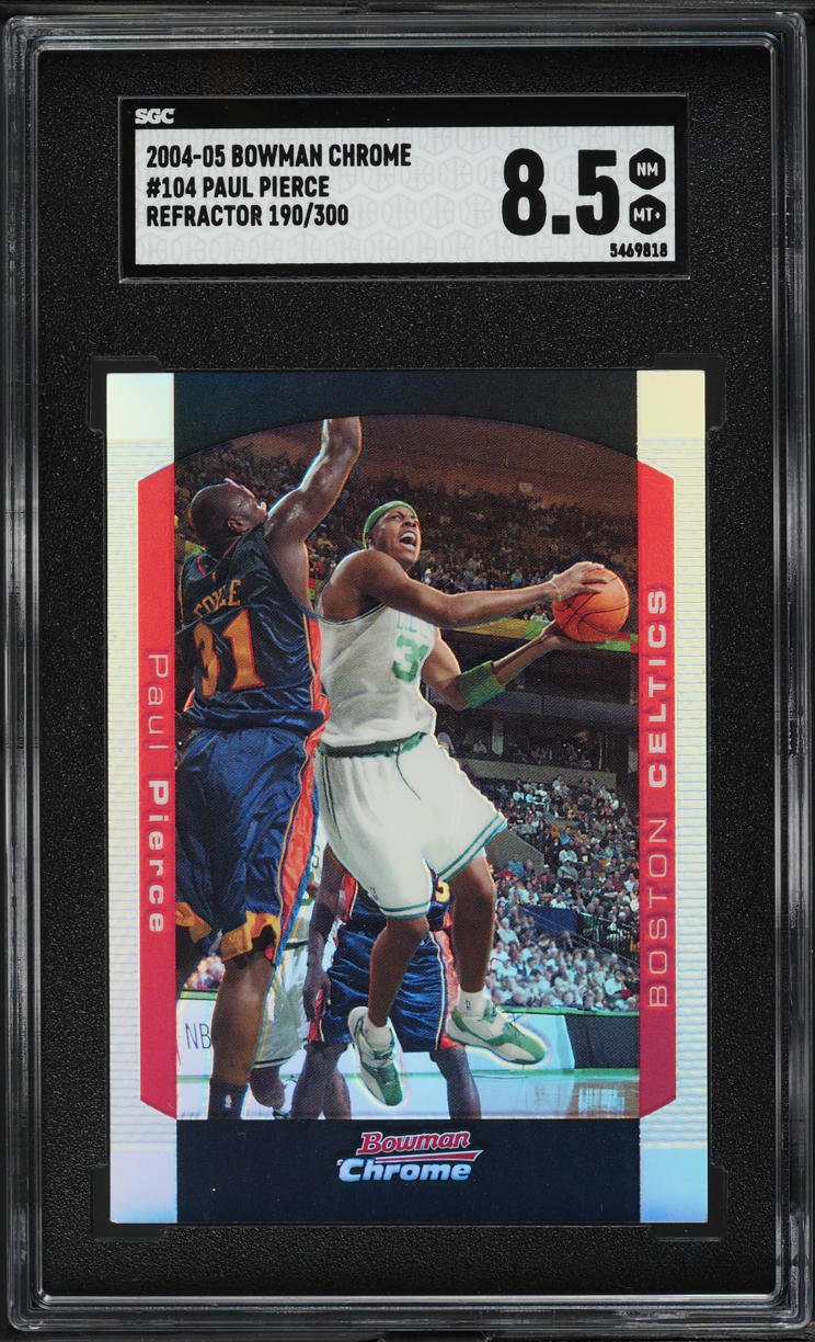 2004 Bowman Chrome Refractor Paul Pierce /300 #104 SGC 8.5 NM-MT+ on ...