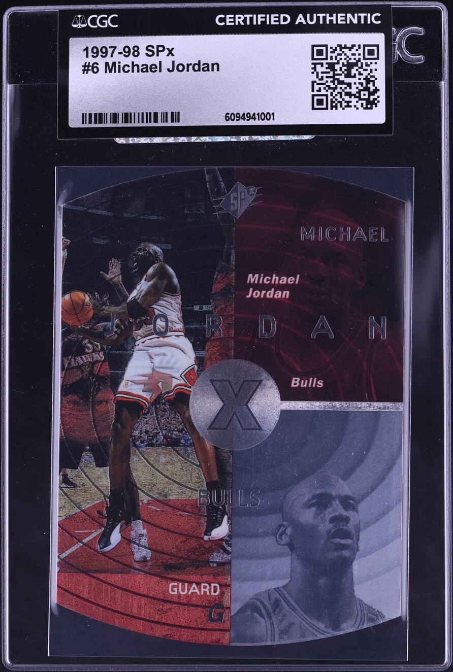 1997 SPx Basketball Michael Jordan #6 CGC AUTH on Fanatics Collect