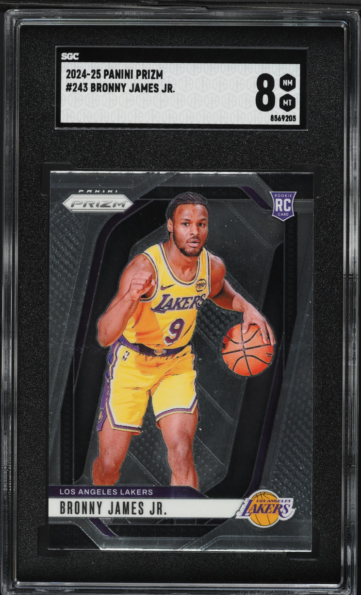 2024 Panini Prizm Bronny James Jr. ROOKIE #243 SGC 8 NM-MT on Fanatics ...
