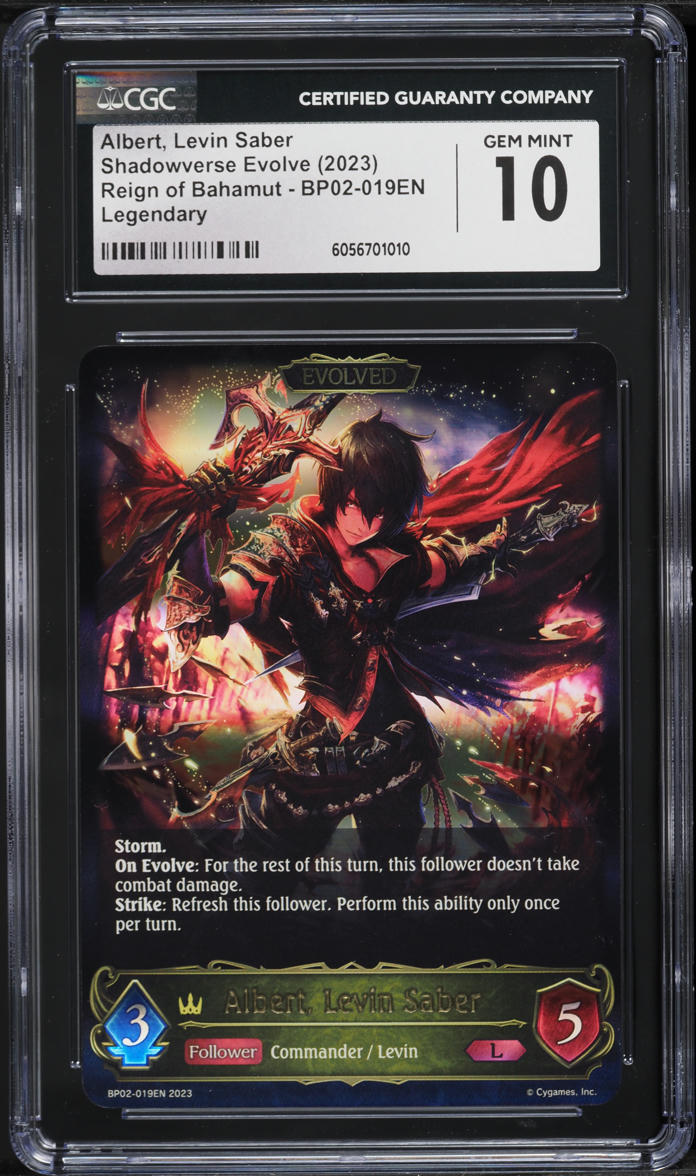 2023 Shadowverse Evolve Reign Of Bahamut Albert, Levin Saber #BP02-019EN CGC 10 GEM MINT on ...