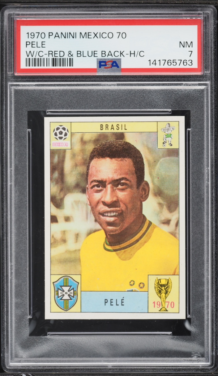1970 Panini World Cup Mexico 70 Pele RED BLUE BACK PSA 7 NRMT on ...