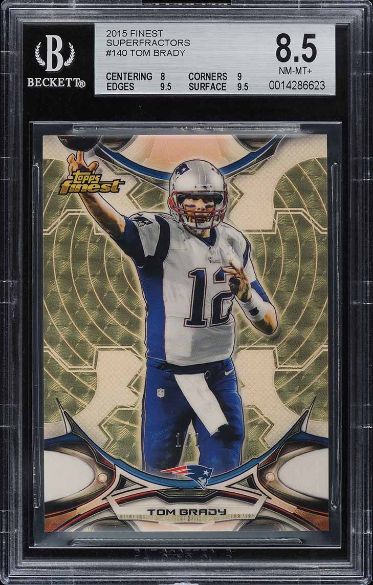 2015 Finest Superfractor Tom Brady 1/1 #140 BGS 8.5 NM-MT+ on Fanatics ...