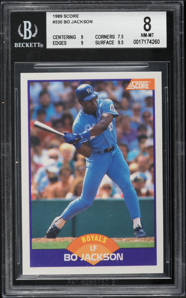 1989 Score Bo Jackson #330 BGS 8 NM-MT on Fanatics Collect