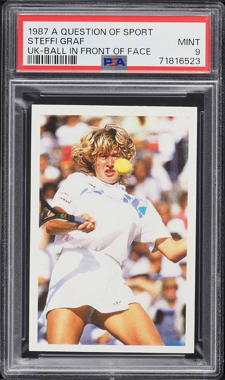 1987 A Question Of Sport UK Ball In Front Of Face Steffi Graf ROOKIE ...