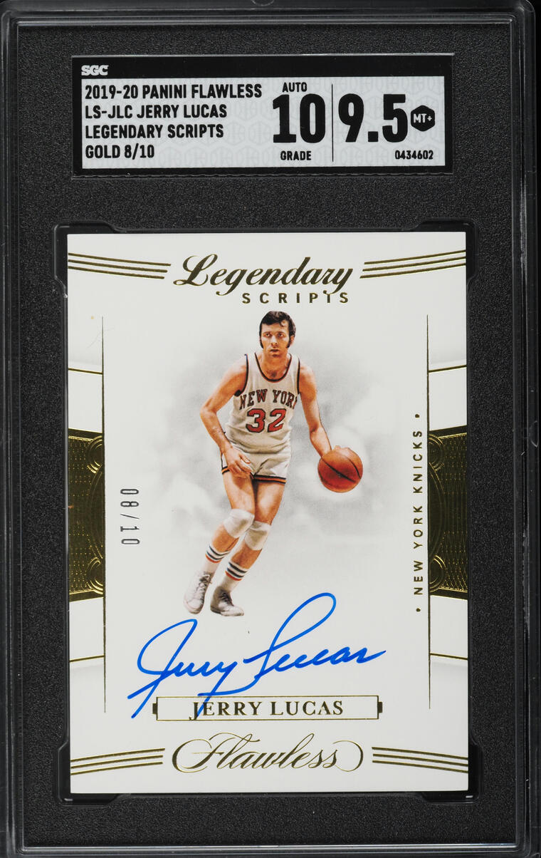 2019 Panini Flawless Legendary Scripts Gold Jerry Lucas AUTO /10 #LS ...