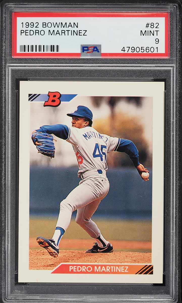 1992 Bowman Pedro Martinez ROOKIE #82 PSA 9 MINT on Fanatics Collect