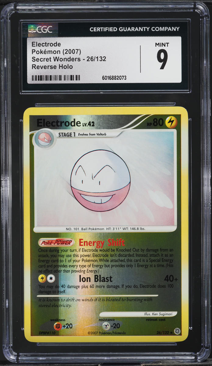 2007 Pokemon Diamond & Pearl Secret Wonders Reverse Holo Electrode #26 CGC 9 on Fanatics Collect