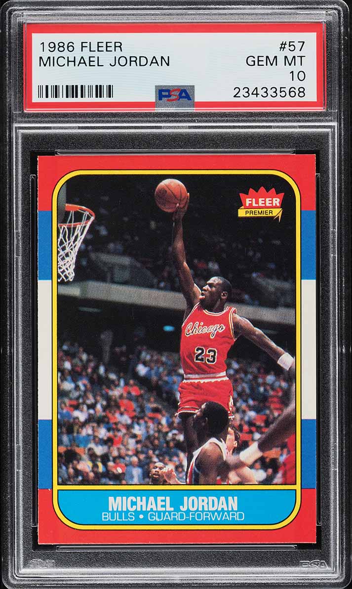 1986 Fleer Basketball Michael Jordan ROOKIE #57 PSA 10 GEM MINT on ...