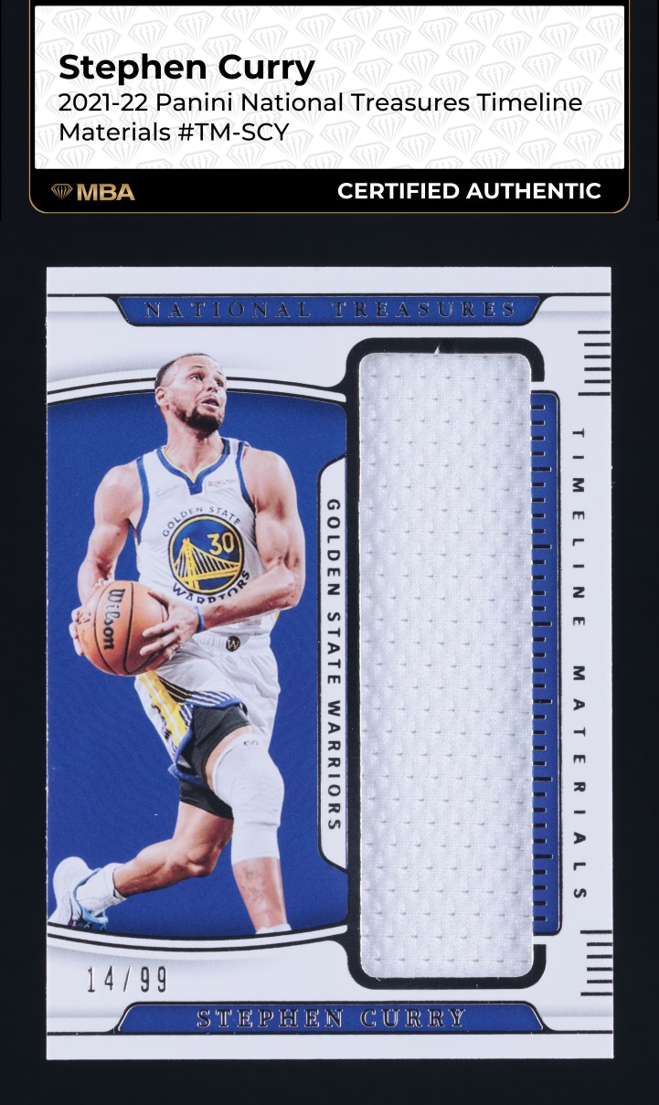 2021 National Treasures Timeline Stephen Curry PATCH /99 #TM-SCY MBA ...