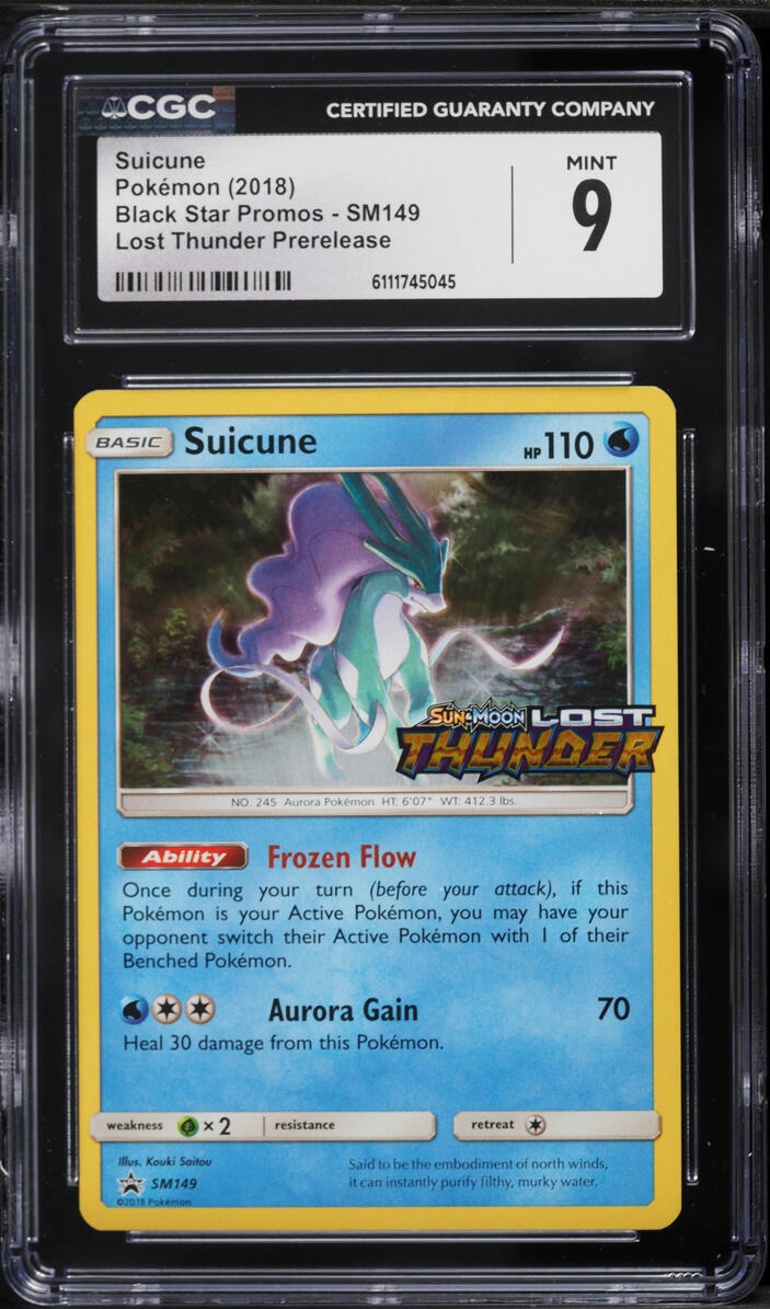 2018 Pokemon Black Star Promo Lost Thunder Prerelease Suicune #SM149 ...